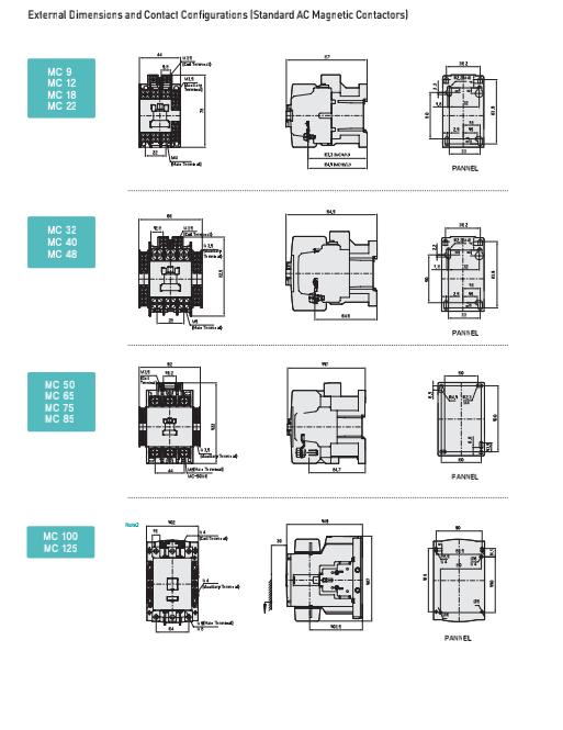 STMC IEC Standard 100 Amp 3 Phase Contactor 240V Silver Texture