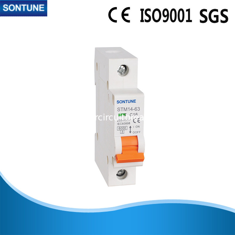 1P Type B MCB Circuit Breaker Din Rail Stm14-63 Series ( MCB ...