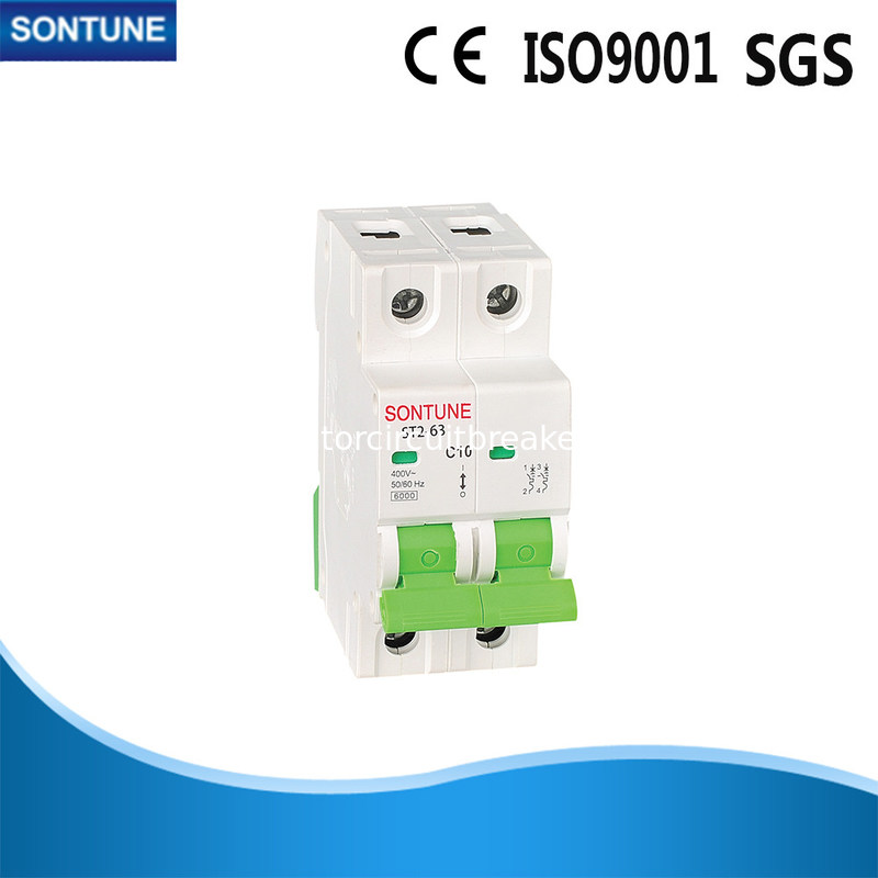 Current Limit 2P Automotive Circuit Breaker Electrical Type C MCB