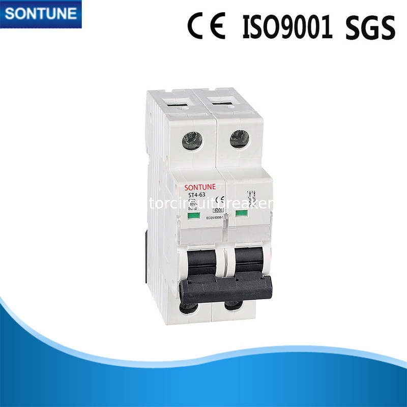Double Pole 6KA MCB Circuit Breaker Type B With Overload Protection