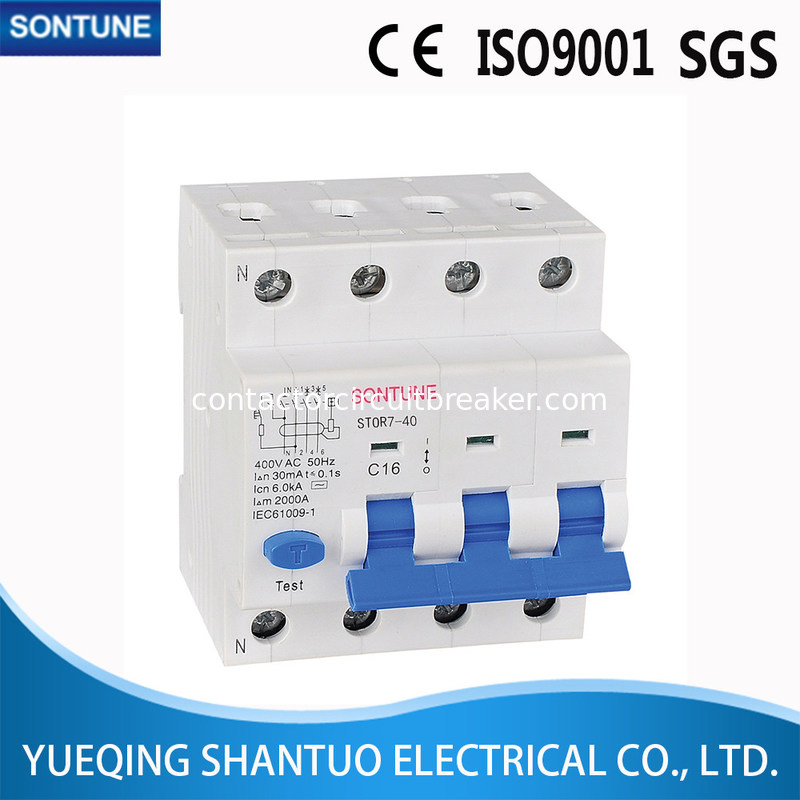 4 Pole Electrical Circuit Breaker STOR7-40 Din Rail Install IP20 ...