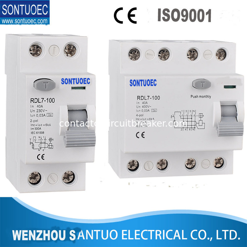 RCCB 100A 30mA Current Operated Residual Current Circuit Breaker A or ...