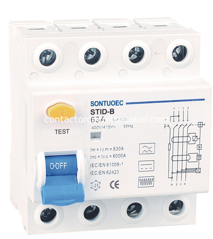 B Type RCCB Residual Current Circuit Breaker Recharge Station Protection