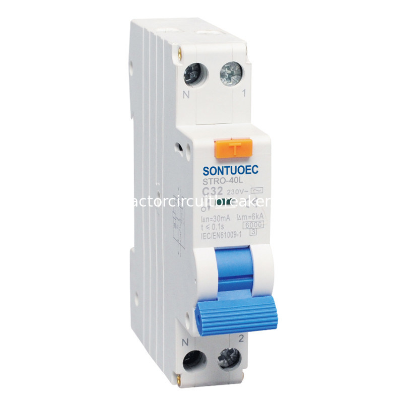 6ka Din Rail Type RCBO Circuit Breaker With Overload Current Protection