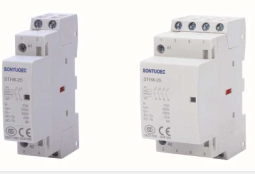 STH8 Series Household Contactor 1P 2P 3P 4P Up 16 25 32 40 63 100A 18mm ...