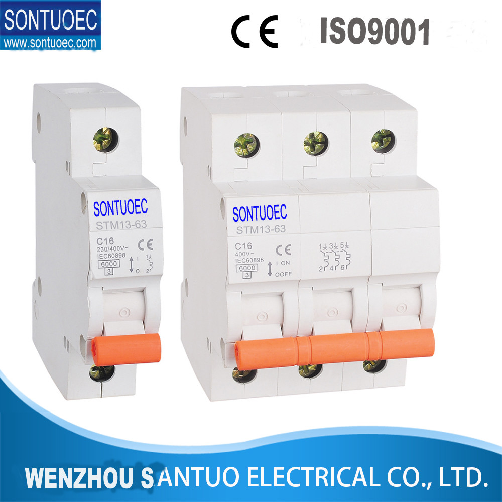 Din Rail Stm13-63 Series ( MCB ) MINIATURE CIRCUIT BREAKER Protection ...
