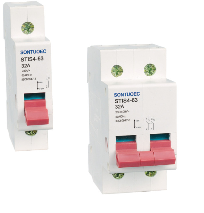 63A Electrical Isolator Switch PA66 IEC60947.3 1P 2P 3P 4P Main Switch ...