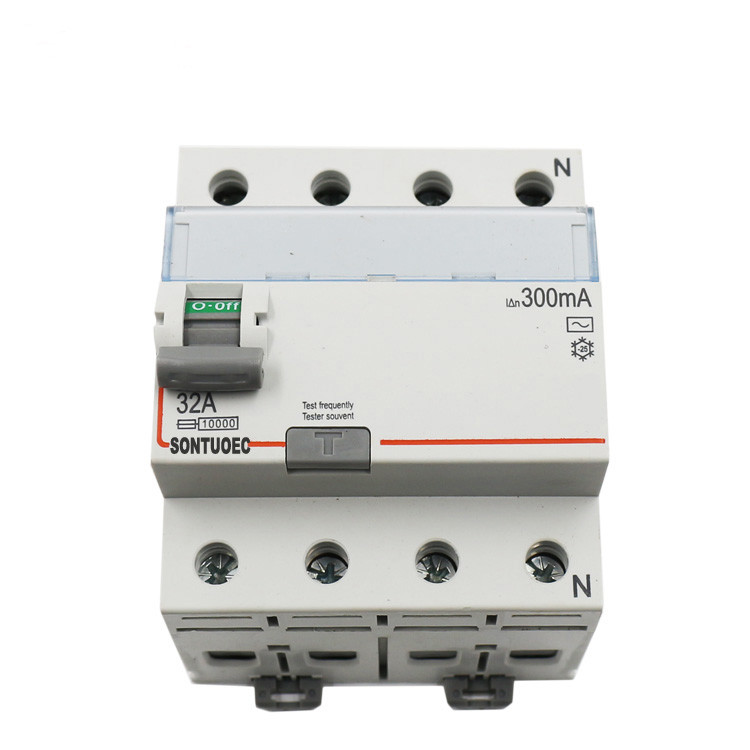 Fixed Red Copper Texture RCCB Circuit Breaker IP20 Protection